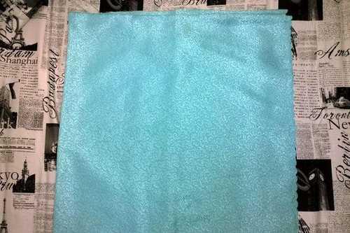 Плотная нежно-голубая ткань, ширина 150см отрез 3м