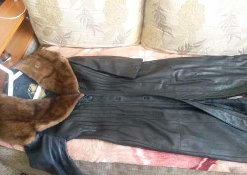 Продам кожанный плащ