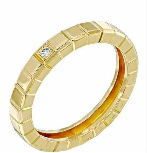 Золотое кольцо Chopard Ice Cube с бриллиантом