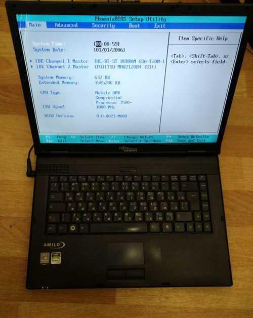 Ноутбук Fujitsu-Siemens amilo La 1703