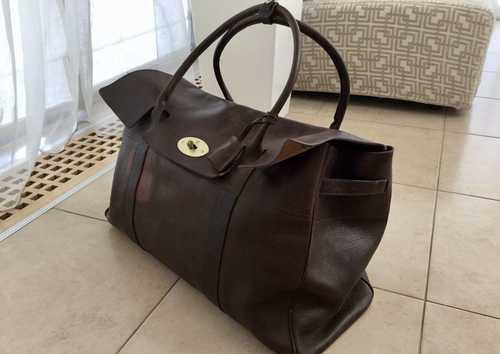 Кожаная дорожная сумка Mulberry родная