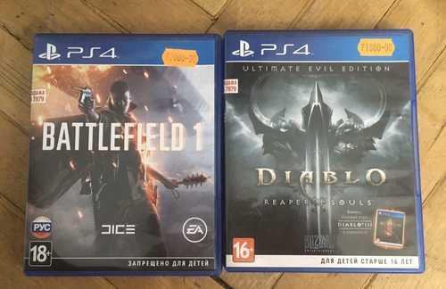 Игры ps4 Diablo 3 / Battlefield 1