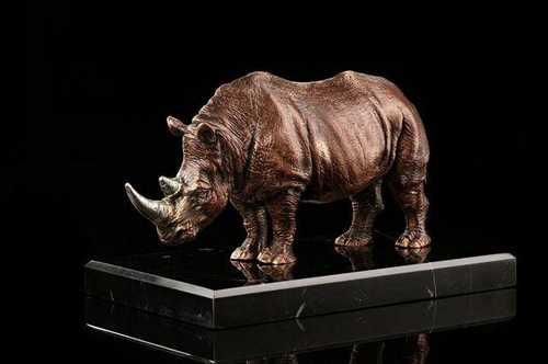 Статуэтка «Носорог» литье бронза