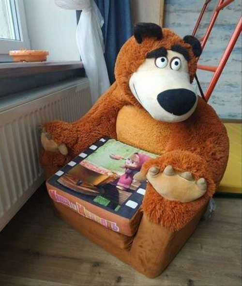 Медведь игрушечное кресло раскладное