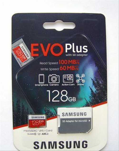 Samsung 128GB microsdhc EVO Plus (новая)
