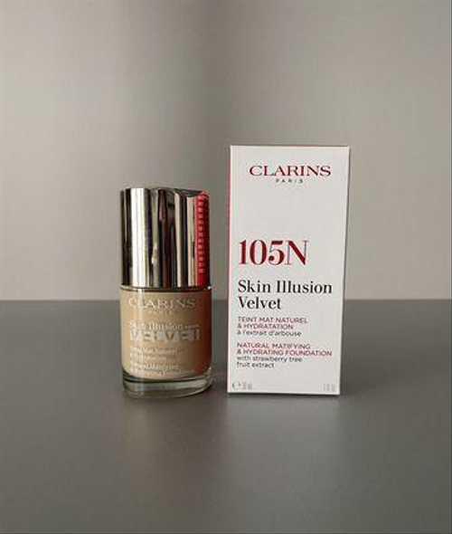 Скин иллюзион. Clarins 105n. Clarins Skin Illusion Velvet 105n. Skin Illusion Velvet. Clarins Skin Illusion 101.