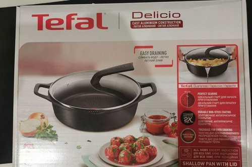 Кастрюля-сотейник tefal delicio 28см