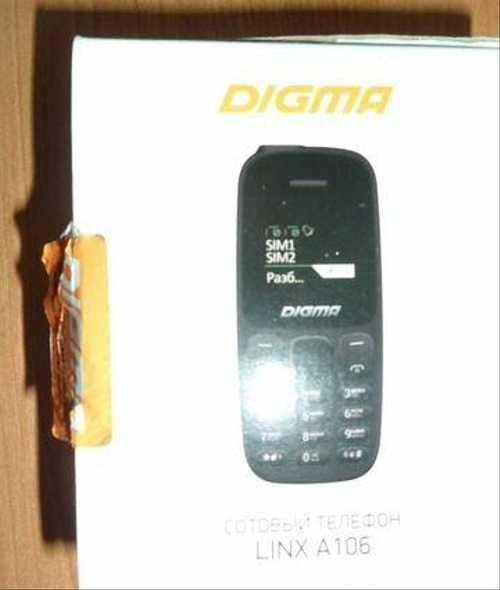 Мобильный телефон Digma Linx A106 новый