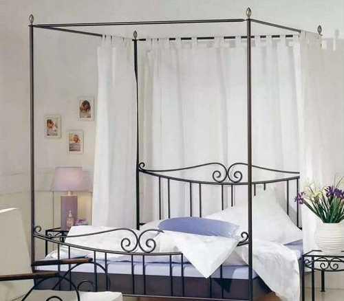Кованная кровать с балдахином металическая кузня