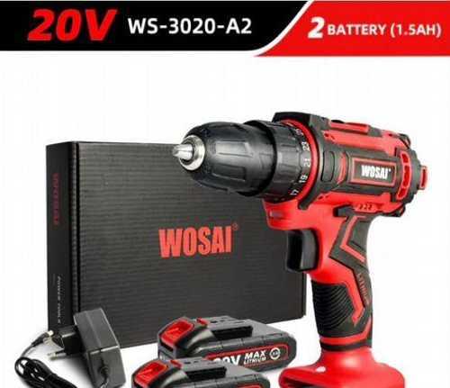 Дрель-шуруповерт Wosai 12V,20V,Гарантия, Доставка