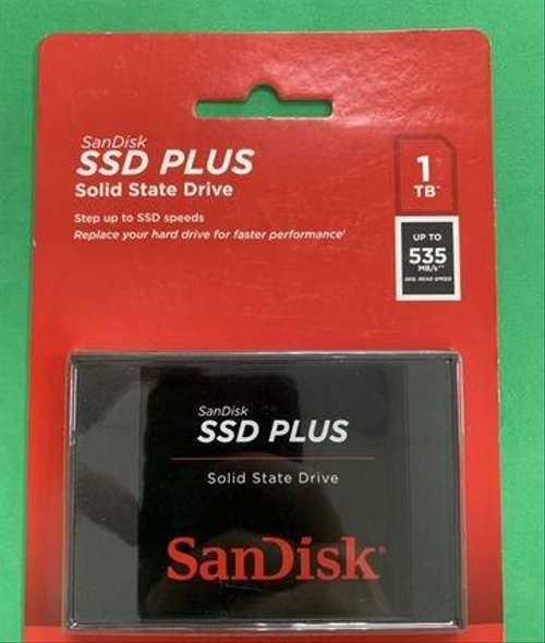 Sandisk Plus 1tb sdssda-1T00-G26, NEW нал/безнал