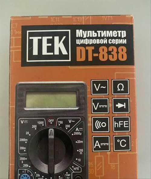 Мультиметр TEK dt838