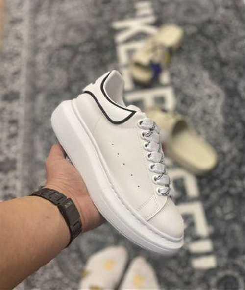 Alexander mcqueen кеды lux white black