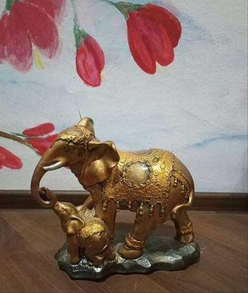 Статуэтка слониха+слоненок