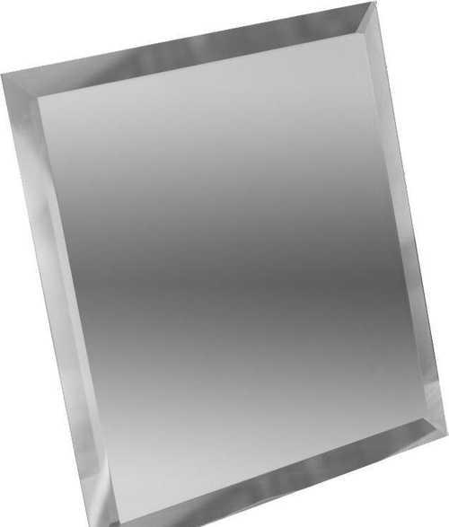 Зеркальная плитка с фацетом Квадрат 12х12 Серебро