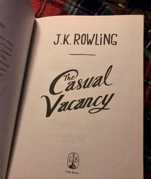 Оригинал, книга Casual Vacancy by J.K.Rowling