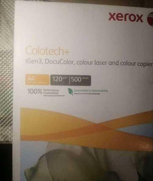 Бумага а4. Colotech. Xerox. 120г.500л