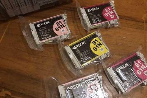 Оригинальные картриджи epson 81N T0813 T0814 T0816