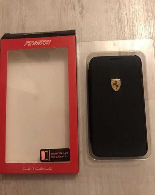 Чехол книжка для Galaxy S5 Ferrari Scuderia