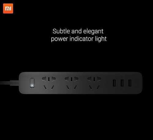 Новый Удлинитель Xiaomi Mi Power Strip Black
