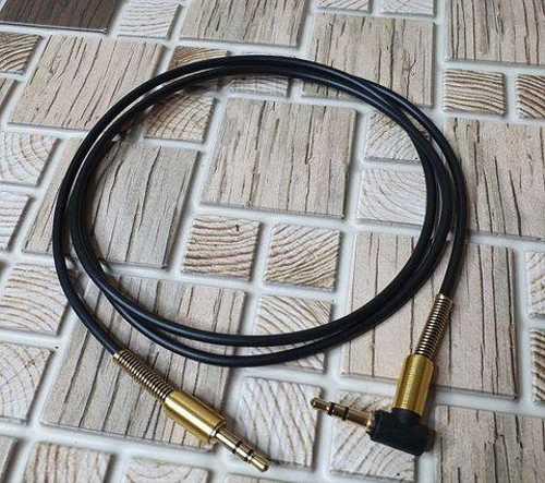 Аудио кабель AUX Jack 3.5 мм -пружина 1 метр