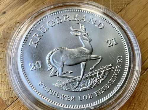 Юар Крюгеранд 2021 Серебряная монета