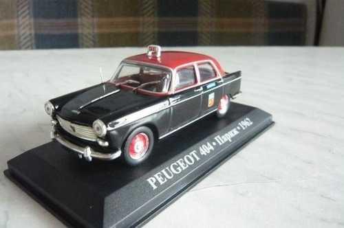 Peugeot 404 Taxi Paris 1/43 Deagostini Такси Мира