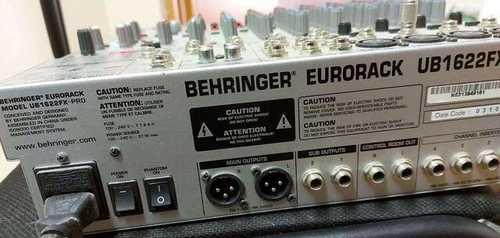 Микшерный пульт behringer eurorack UB1622FX-PRO
