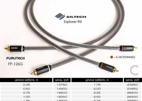 Кабели межблочные Siltech Explorer 90i и 180i. RCA