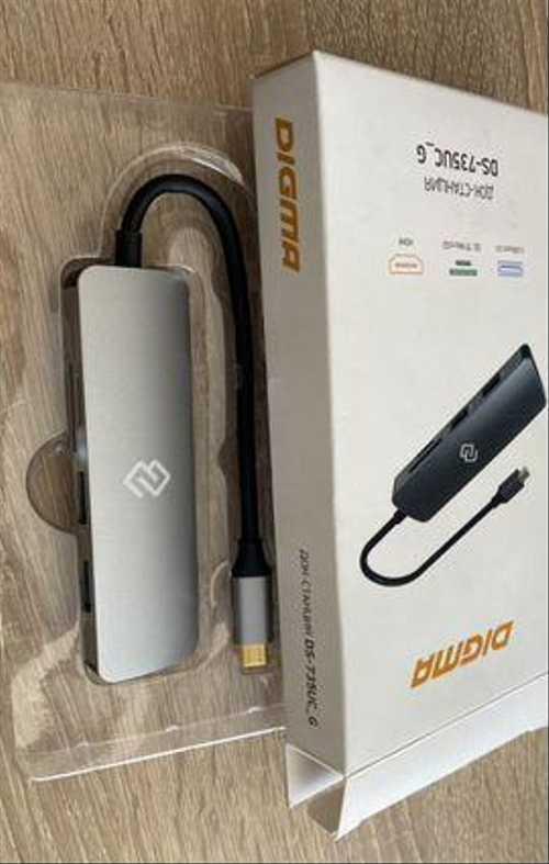 Док станция type-c hdmi usb Digma-735UC g