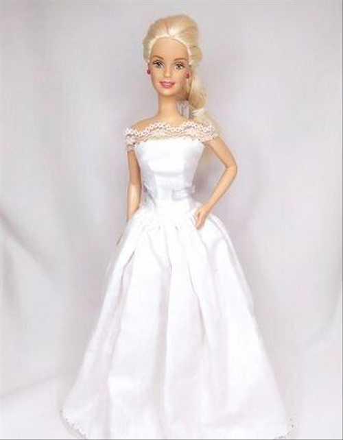 Одежда для куклы Барби платье свадебное невеста