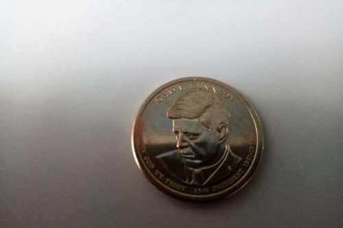 Монета США 1 доллар "35 президент"