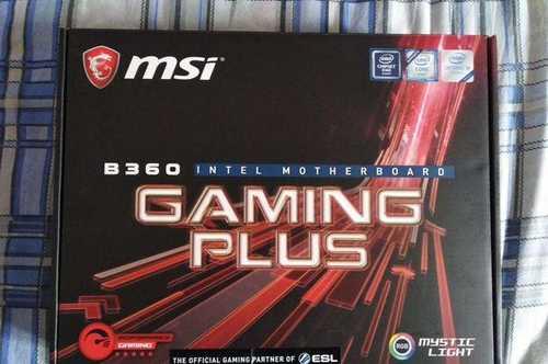Материнская плата b360 msi gaming plus