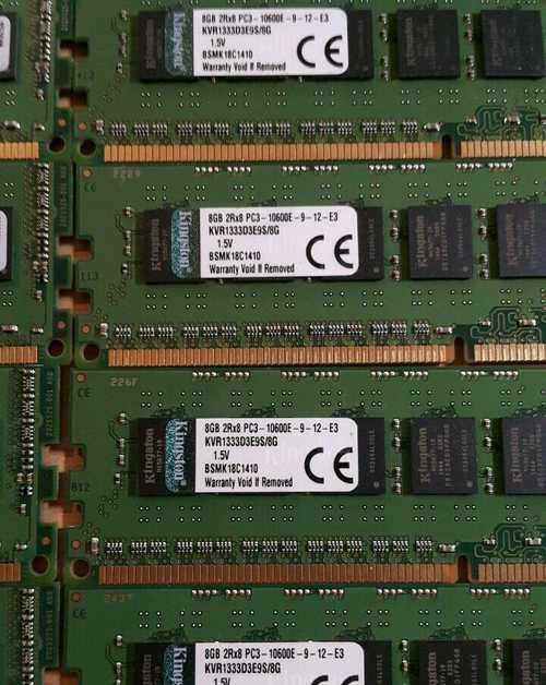 Kingston KVR1333D3E9S 8GB ECC unbufered 6шт DDR3