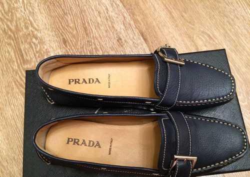 Мокасины Прада "prada", оригинал, р. 37.5