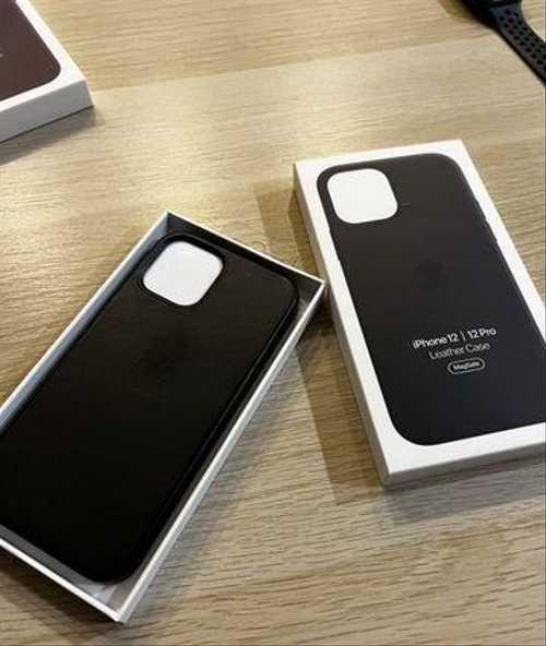 Чехол Apple Leather Case Black