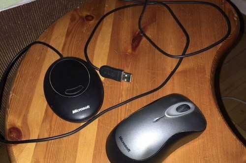 Беспроводная мышь и ресивер Microsoft