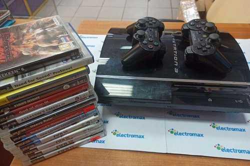 Sony PS3+16 дисков,2джоя