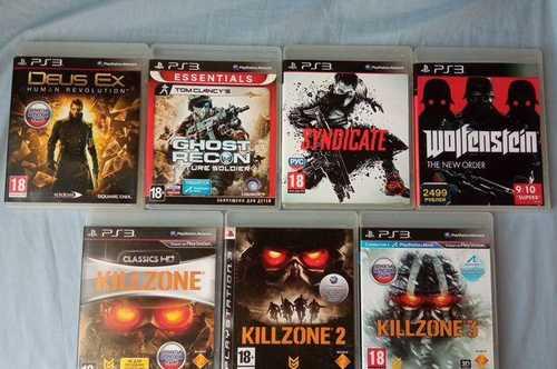 Syndicate Deus Ex Ghost Recon Killzone Wolfenstein