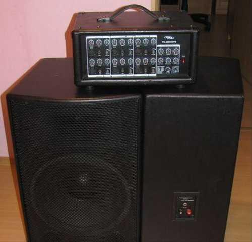 Колонки Soundking 1000W 2шт D15" активный микшер