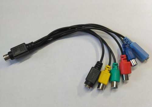 S-Video 9-Pin to RCA Converter TV AV Cable Adapter