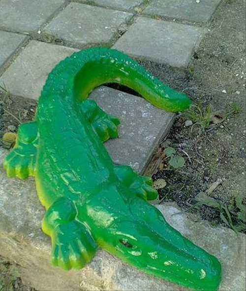 Как раскрасить крокодила из бетона фото