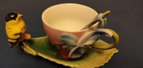 Чайная пара Pavone Иволга и орхидея