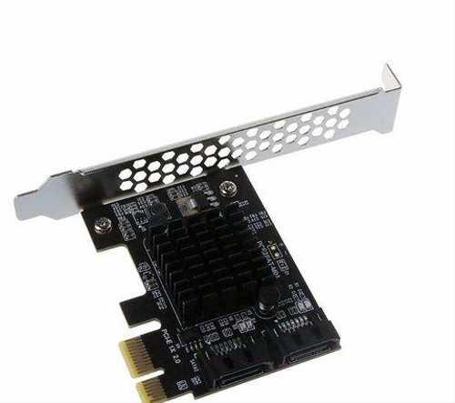 Плата расширения PCI-E x1 2xsata 3.0 Expander