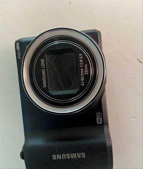 Компактный фотоаппарат Samsung WB800F (черно-синий