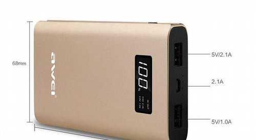 Power Bank Awei P60K 10000mAh Gold