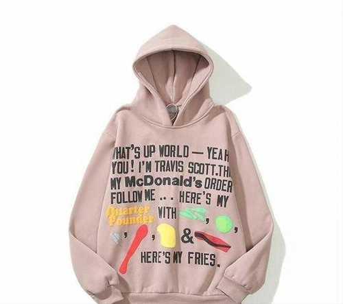 Толстовка худи Travis Scott новая.Бежевая