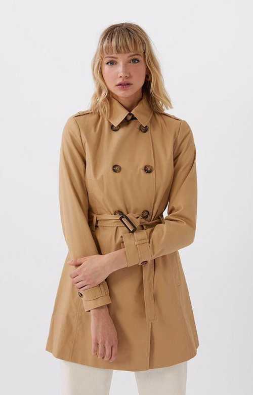 Тренч базовый Stradivarius
