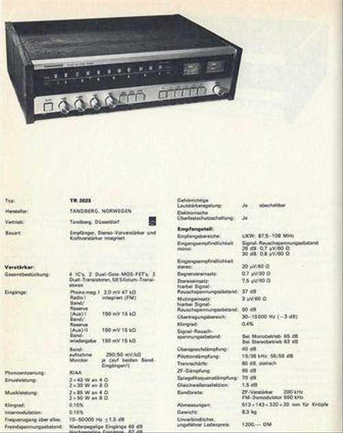 Ресивер Tandberg TR-2025