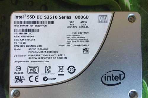 Intel ssd dc s3510 series 800gb
